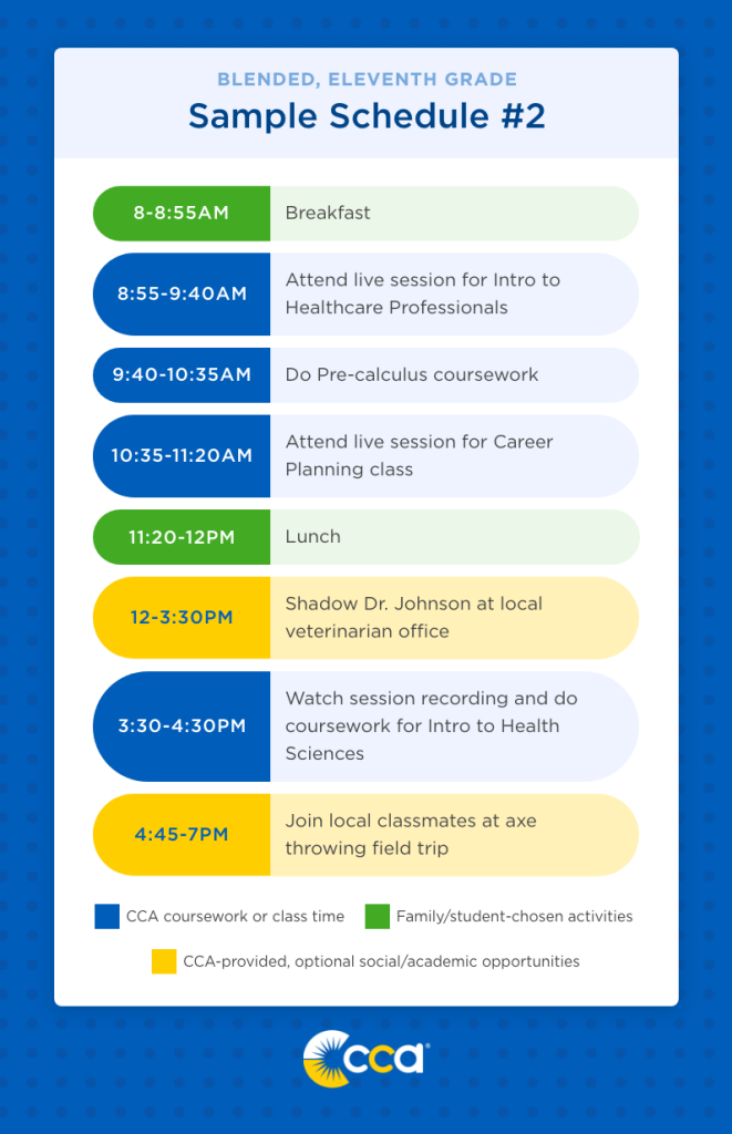 Online High School Sample Schedule | CCA