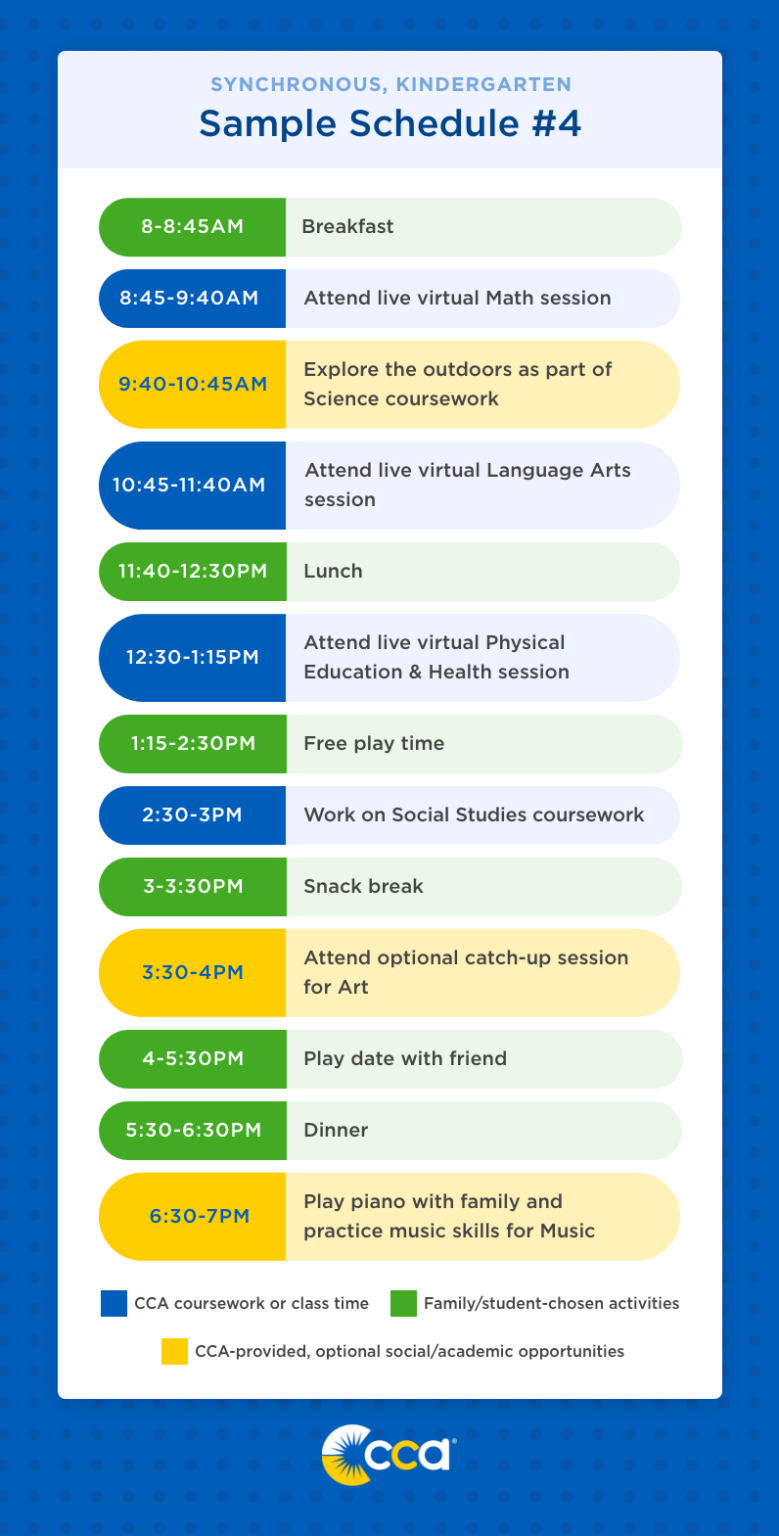 Online Elementary School Sample Schedule | CCA
